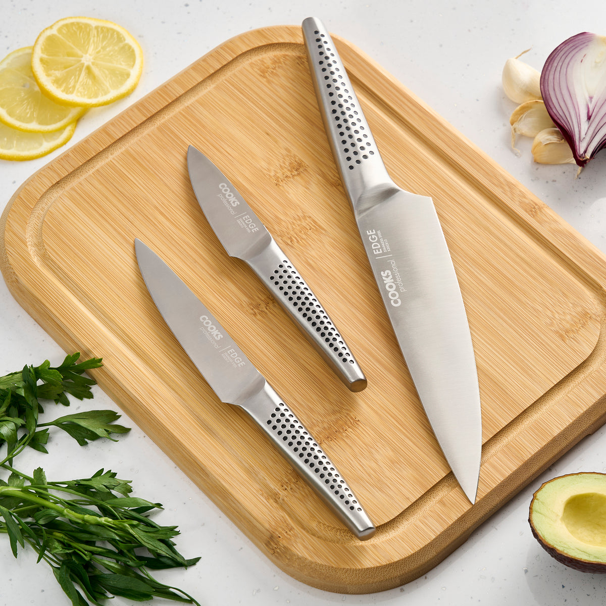 Cooks Professional EDGE 3 Piece Knife Set – CooksProfessional