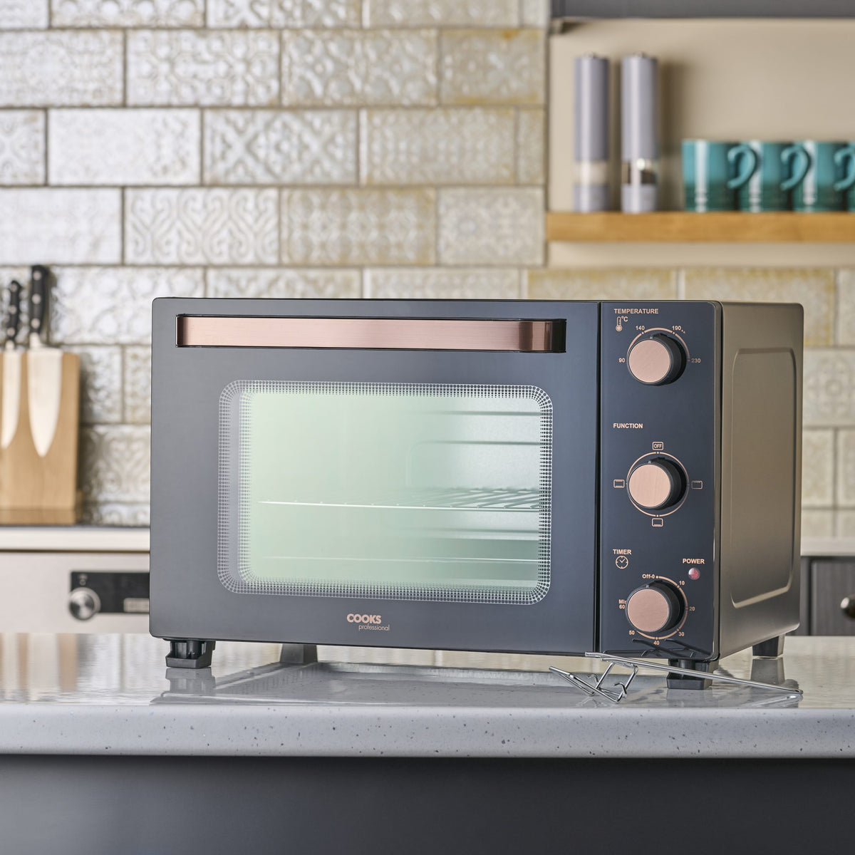 Cooks Professional 28L Mini Oven | Black / Copper – CooksProfessional