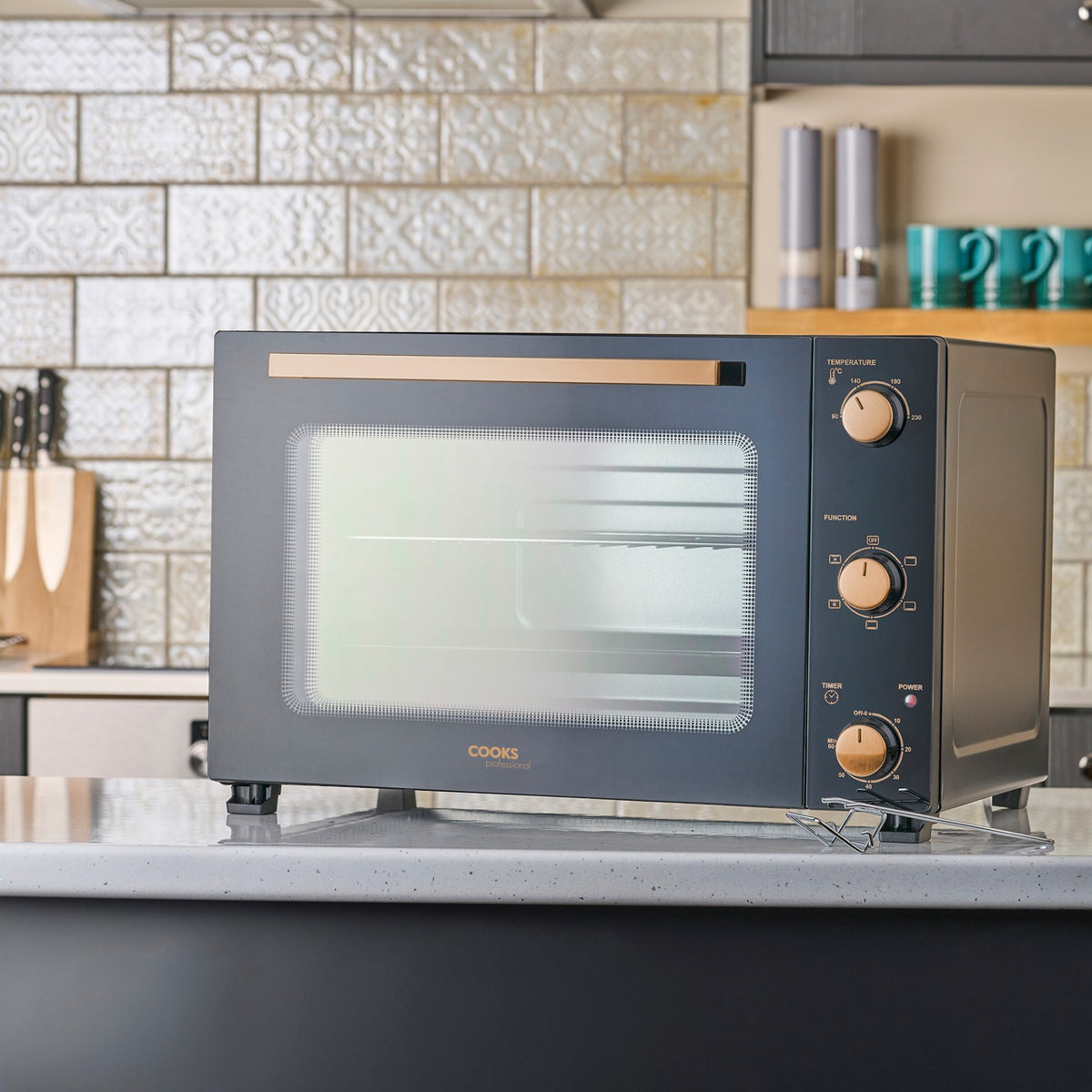 Cooks Professional 48L Mini Oven | Black / Copper – CooksProfessional